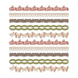 Burlap & Lace Laser Cut Borders (10/pk) - Creative Memories
