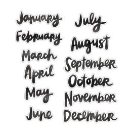 On the Bright Side Monthly Title Embellishments (12/pk) - Creative Memories