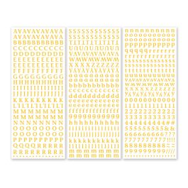 Yellow Mini Letter Stickers: Yellow Classy Mini ABC/123 Stickers ...