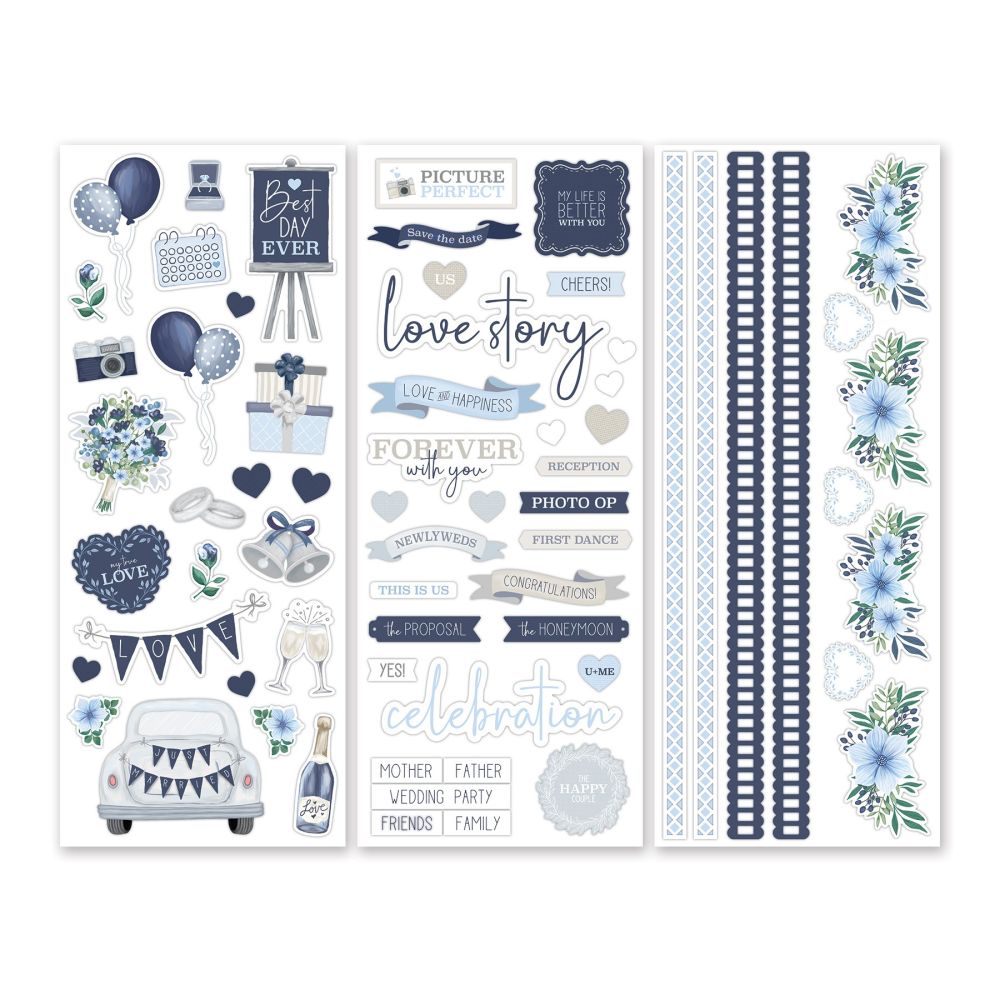 Wedding Stickers For Scrapbooking: Something Blue - Creative Memories