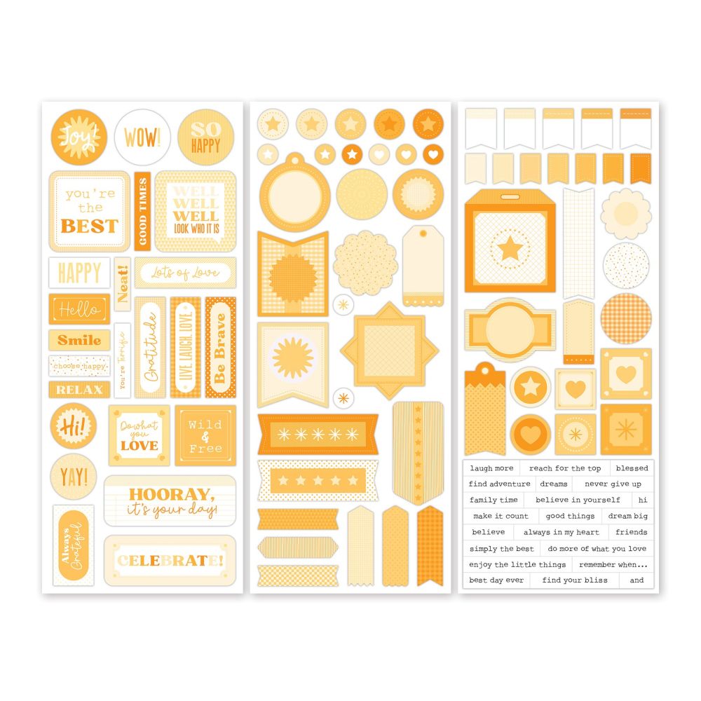 Yellow Stickers: Totally Tonal Canary Stickers - Creative Memories